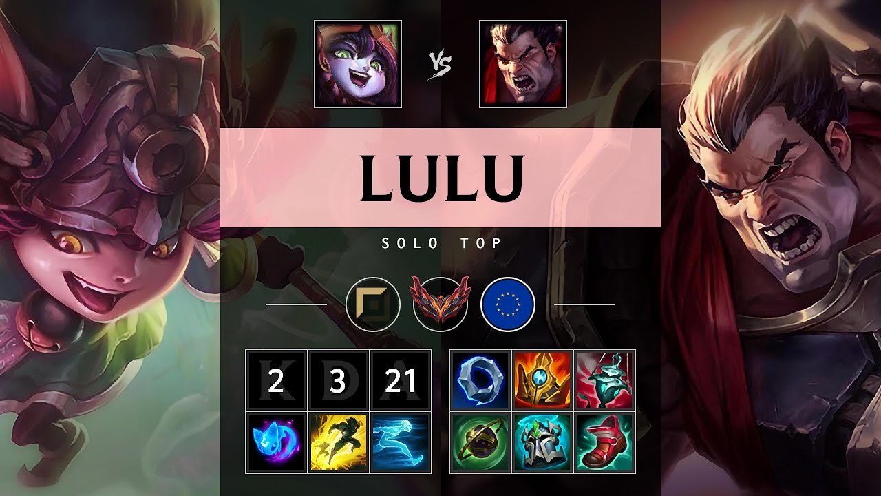 Lulu Top vs Darius - EUW Grandmaster Patch 14.24 - YouTube