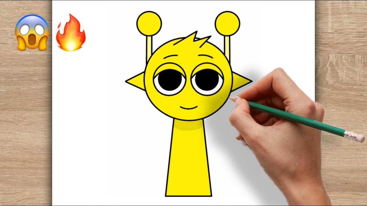 How to draw Simon IncrediBox Sprunki Easy - YouTube