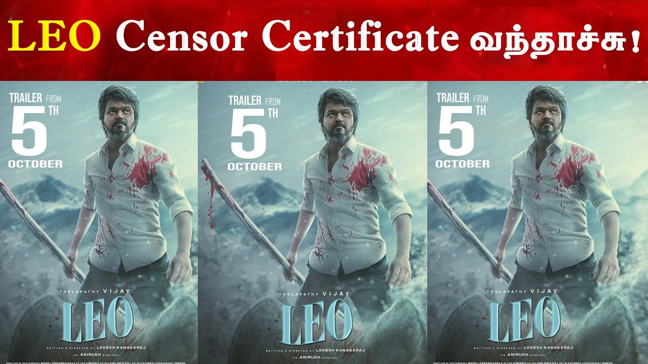 LEO Censored U/A | Thalapathy Vijay | Lokesh Kanagaraj - YouTube