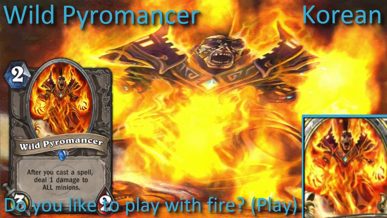 Wild Pyromancer card sounds in 12 languages -Hearthstone - YouTube