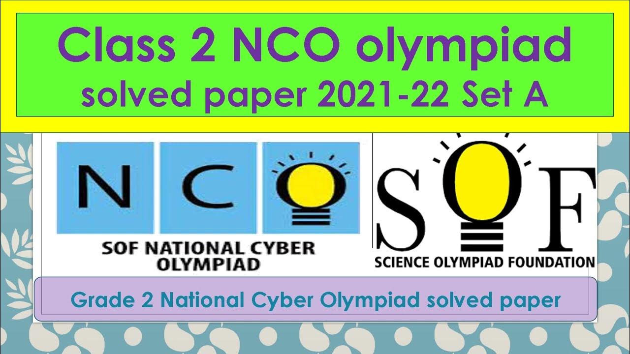 SOF NCO for Class 2 cyber olympiad National #cyber #olympiad solved paper 2021 Set A #sof - YouTube