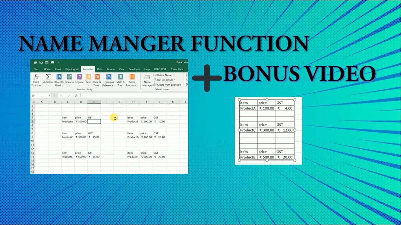 HOW TO USE NAME MANAGER FUNCTION IN EXCEL YouTube HOW TO USE NAME MANAGER FUNCTION IN EXCEL YouTube