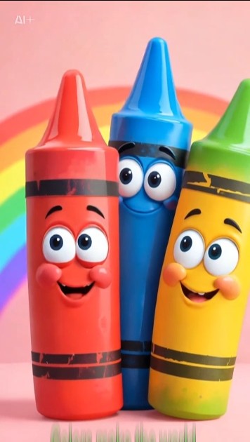 kids fun learning 🌈| Talking Crayons | Learn Colors with Cute Crayons ...