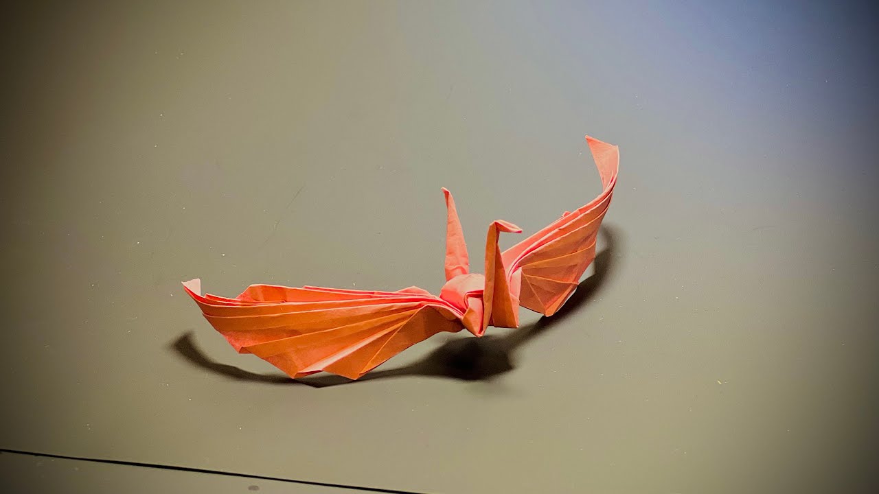 How to make a paper crane with wings - Paper crane new version - YouTube