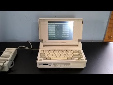 The first Compaq laptop SLT/286 - YouTube