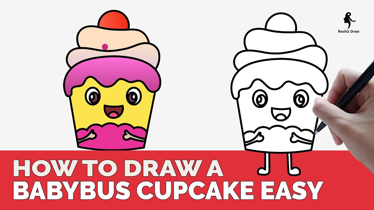 HOW TO DRAW A BABYBUS CUPCAKE EASY - YouTube