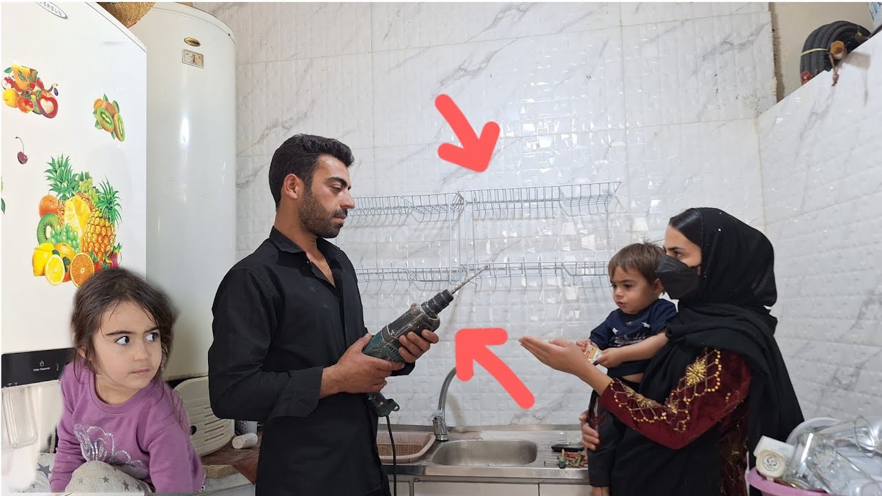 "Unique cooperation: Hossein and Ziba in installing dream kitchen ...