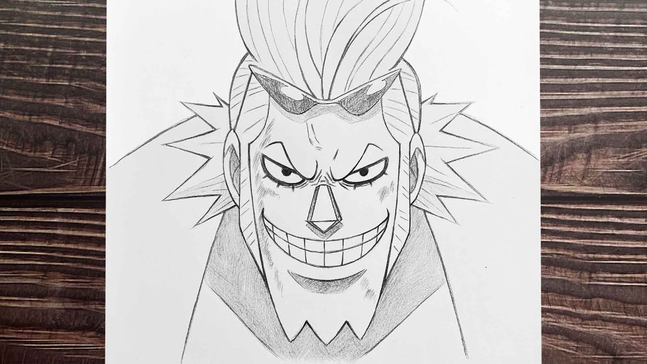 Easy anime sketch | how to draw Franky - [One Piece] | anime boy ...
