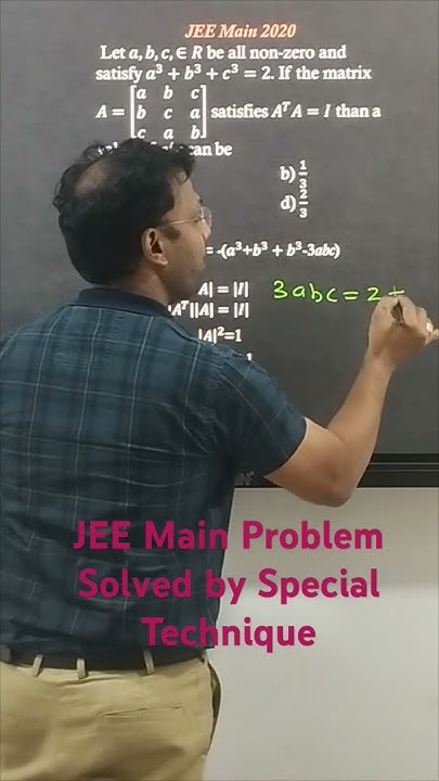 JEE MAIN PROBLEM SOLVED BY SPECIAL DETERMINANT 🔥🔥 | JEE MAIN AND ADVANCED | DR. VIPIN JAISWAL ...