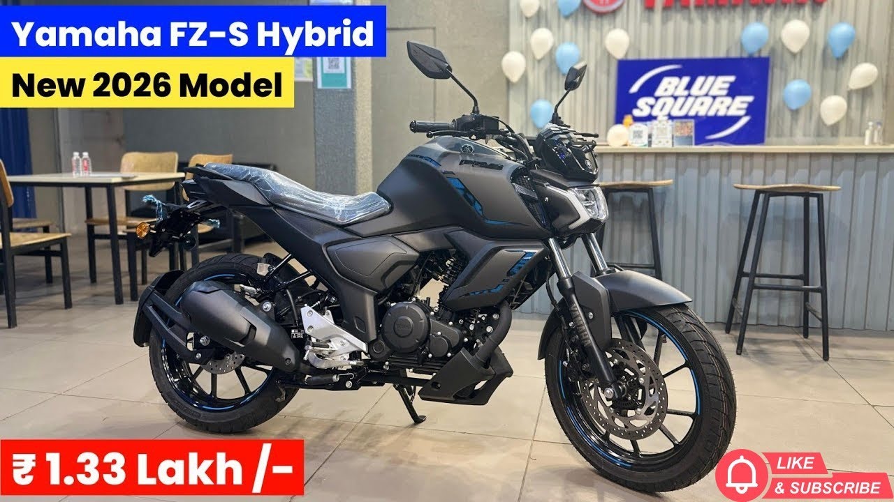Updated Yamaha FZS Hybrid 2026 Model Launched With Matte Black Colour ...