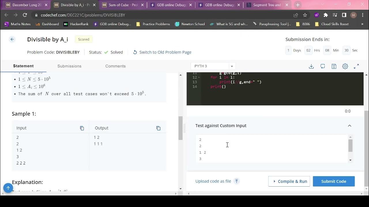 Divisible by A_i Codechef December Long 2022 - YouTube