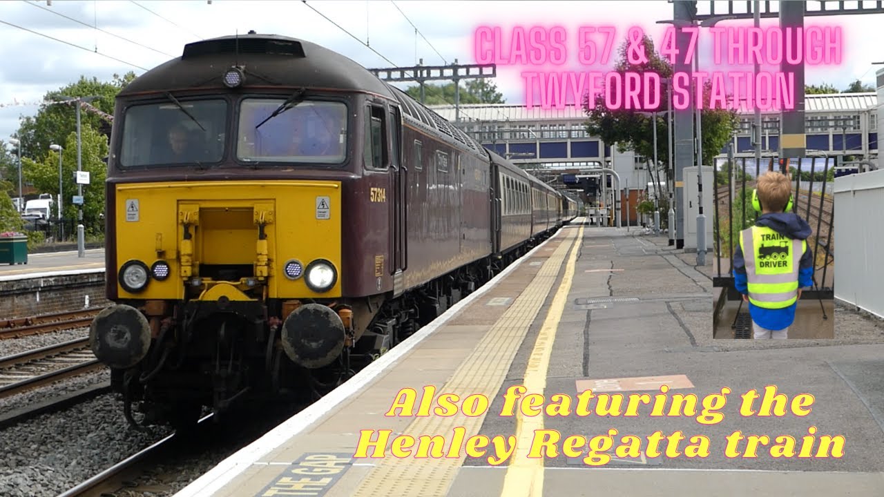 The Bournemouth Belle (Class 57 & 47) and the Regatta Train at Twyford ...