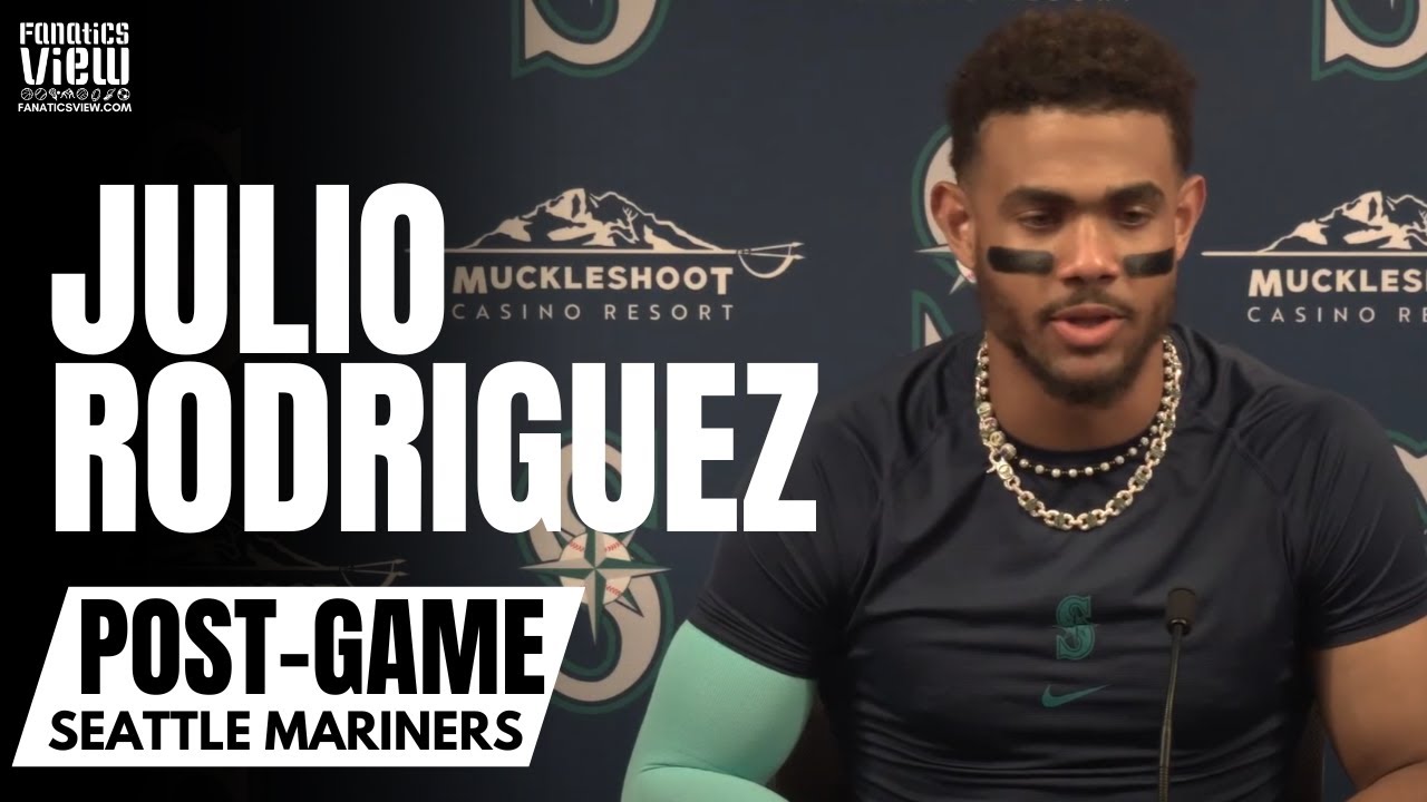 Julio Rodriguez Discusses Seattle Mariners vs. Miami, Jorge Polanco ...