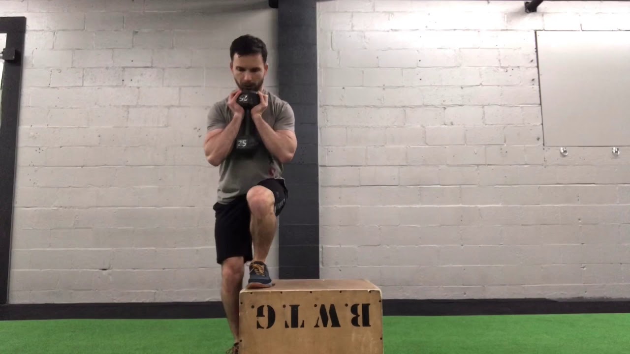 Single-leg Goblet Frontal Plane Box Step-Up w/ Hip Flexion - YouTube