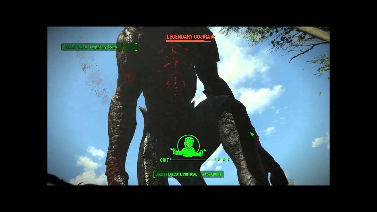 Fallout 4 fighting Gojira 2 - YouTube