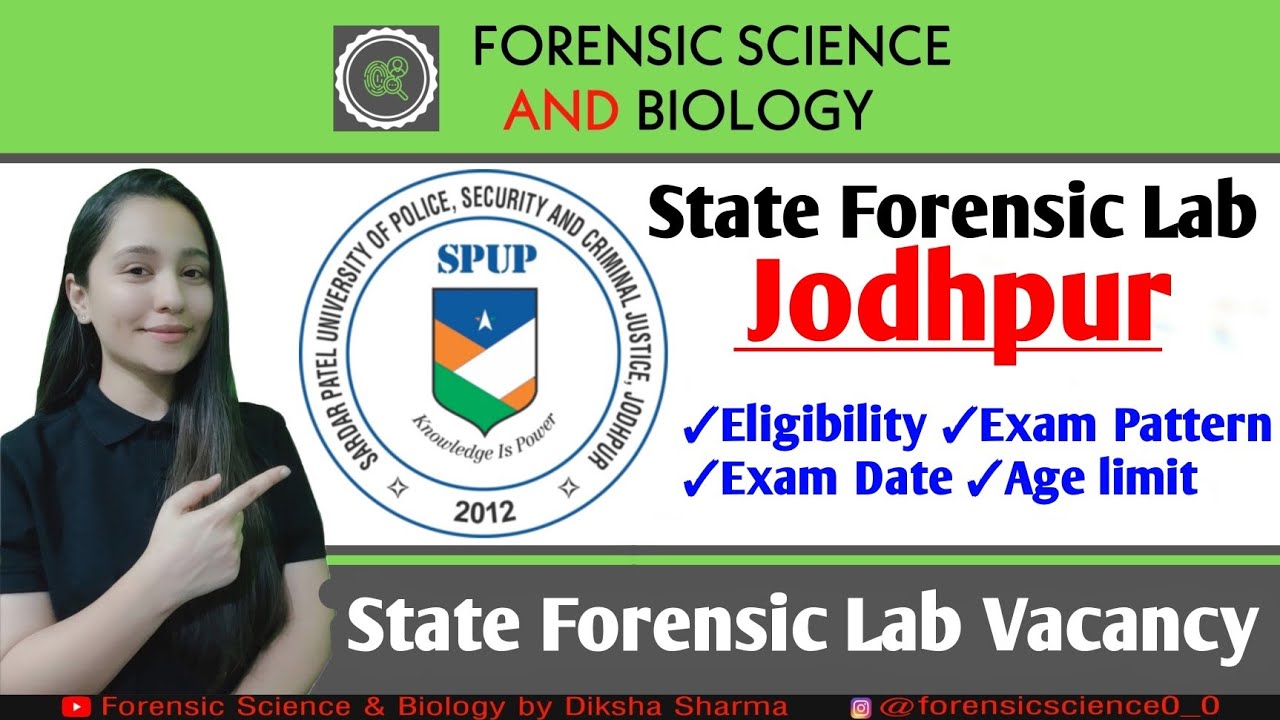 Jodhpur State Forensic Laboratory detailed Notice || Eligibility ...