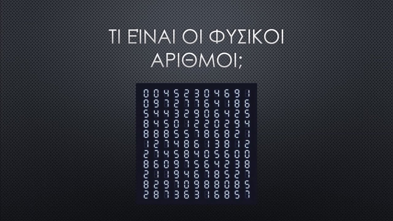 Φυσικοί Αριθμοί | Μαθηματικά Α' Γυμνασίου - YouTube