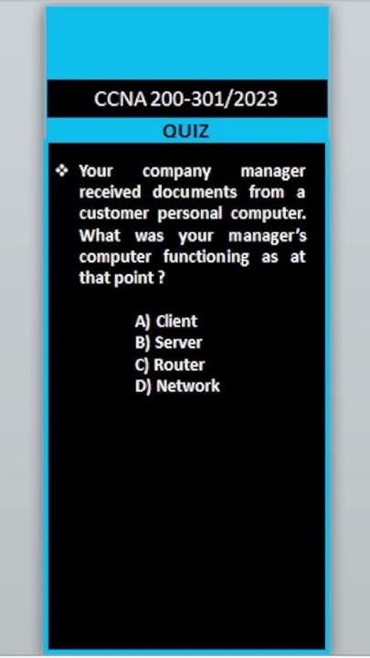 CCNA QUIZ // Device #shorts - YouTube