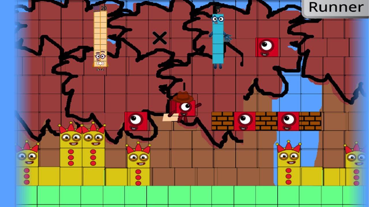 Super Mario cosplay in numberblocks | Game animation | Learn math ...