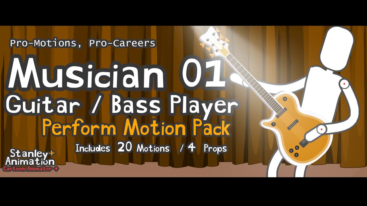 Musician-01 Motion Pack for Cartoon Animator 4 -by Stanley Animation ...