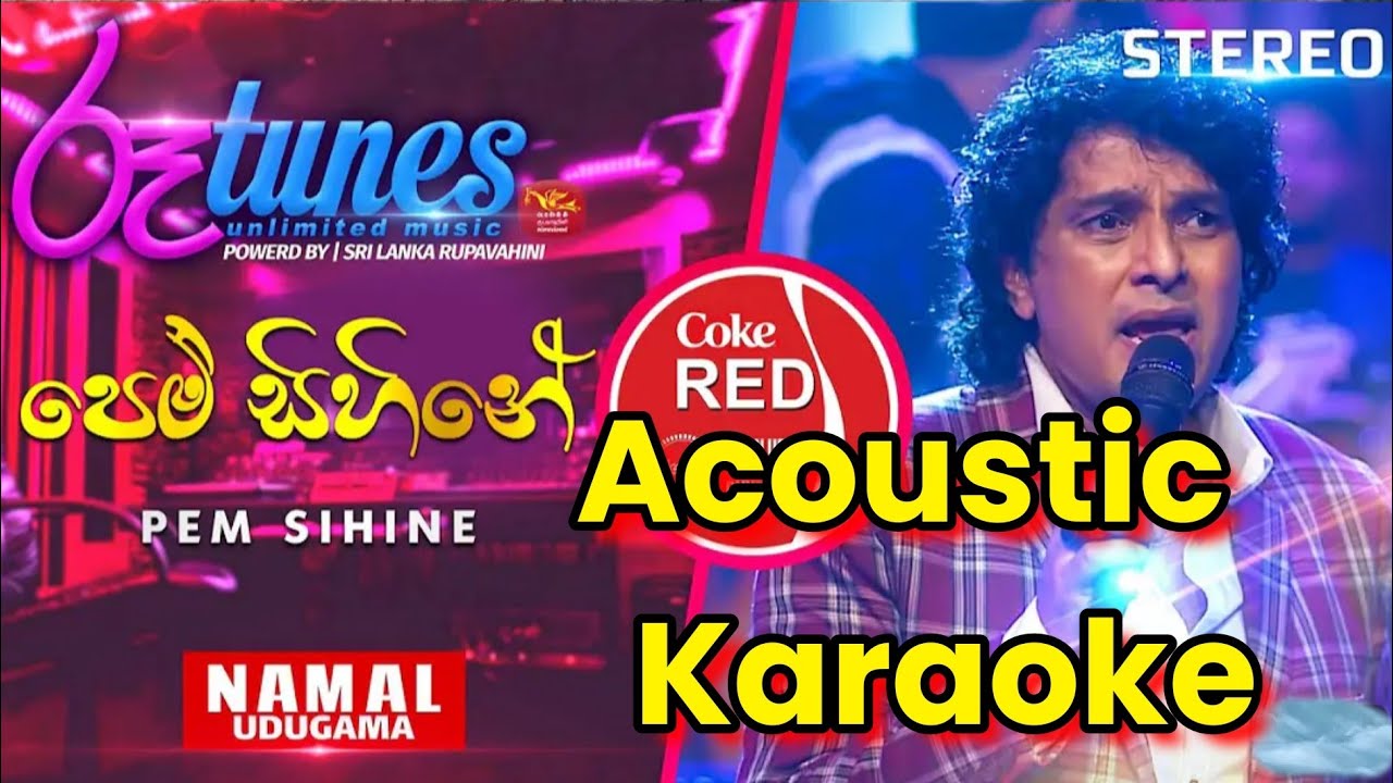 Pem Sihine (පෙම් සිහිනේ) Namal Udugama | Acoustic Karaoke | - YouTube