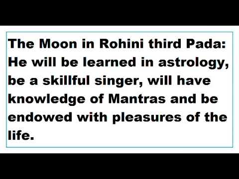 moon in rohini pada 3 - YouTube