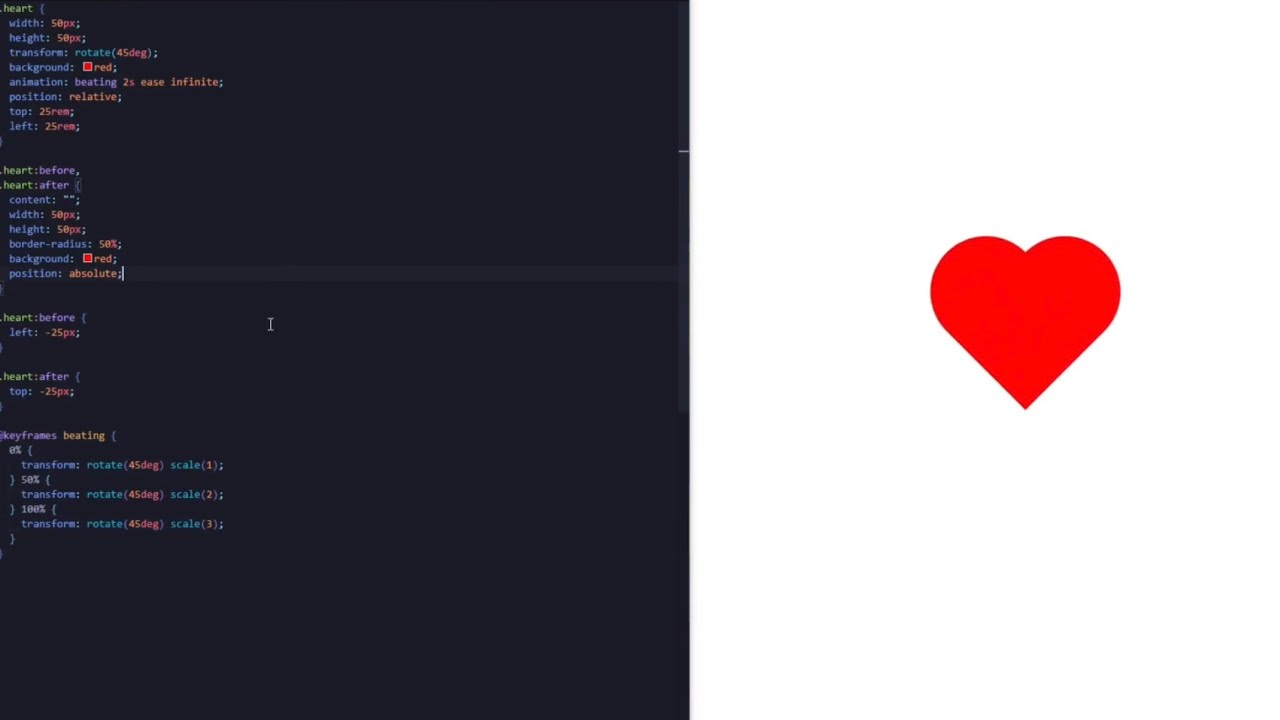 Cómo crear un corazón ️ usando HTML y CSS | SoyJuniorCode - YouTube