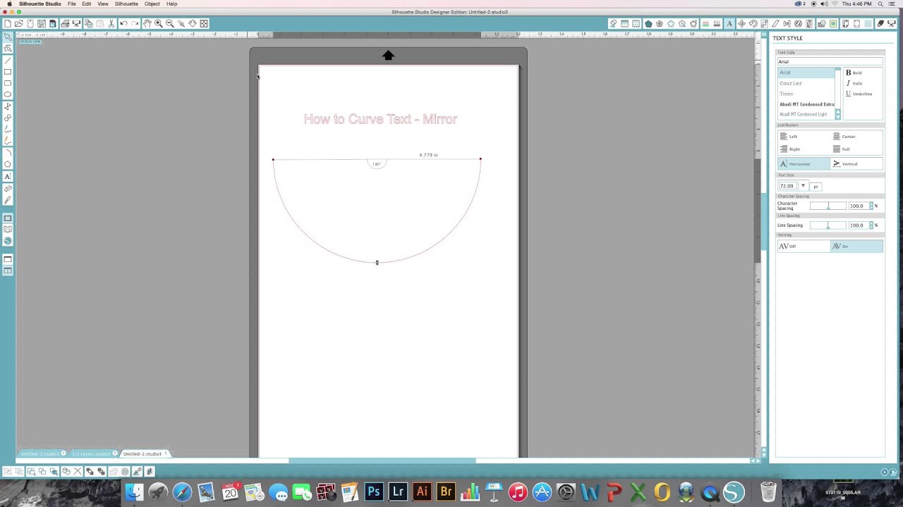 How to Mirror Curved Text - YouTube