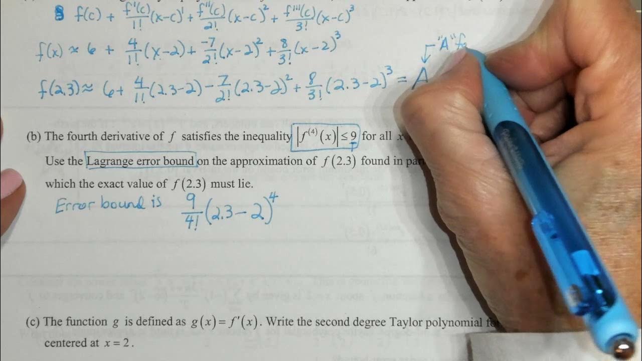 Unit 12 Notes Lagrange Error Bounds - YouTube