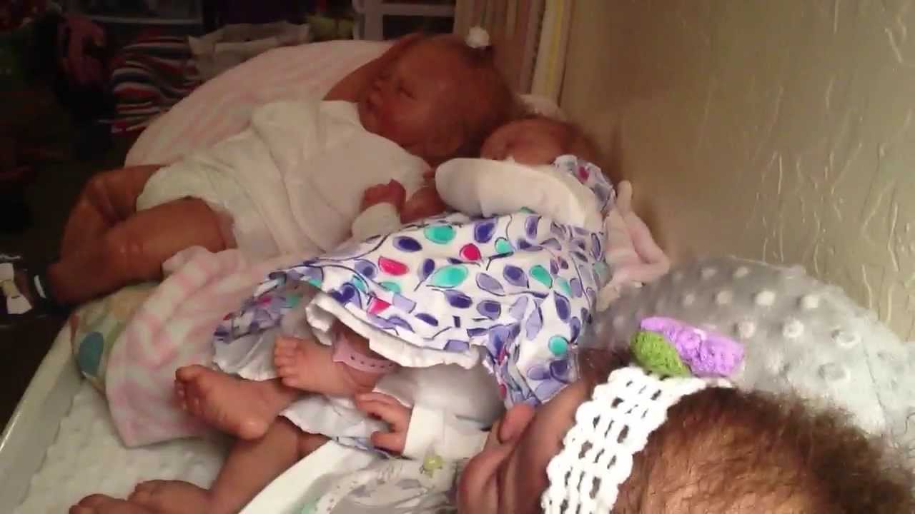 Reborn baby night routine for 3 of my babies - YouTube