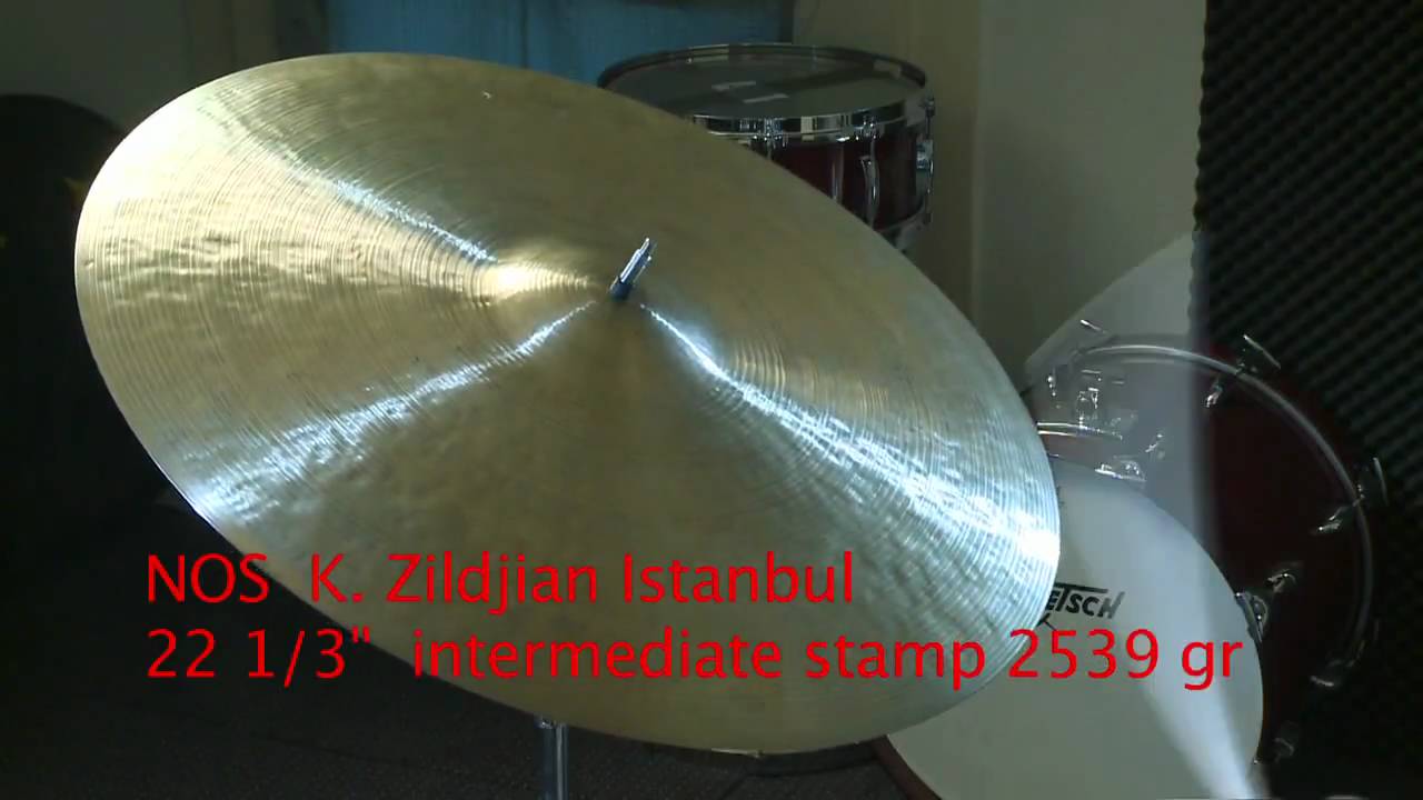 NOS K. 22 1/3" Zildjian Istanbul intermediate stamp 2539 gr - YouTube