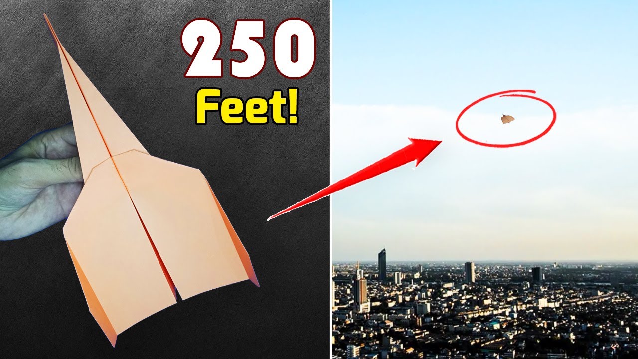 How to Fold the World Record Paper Airplane Easy - Origami Best Paper ...