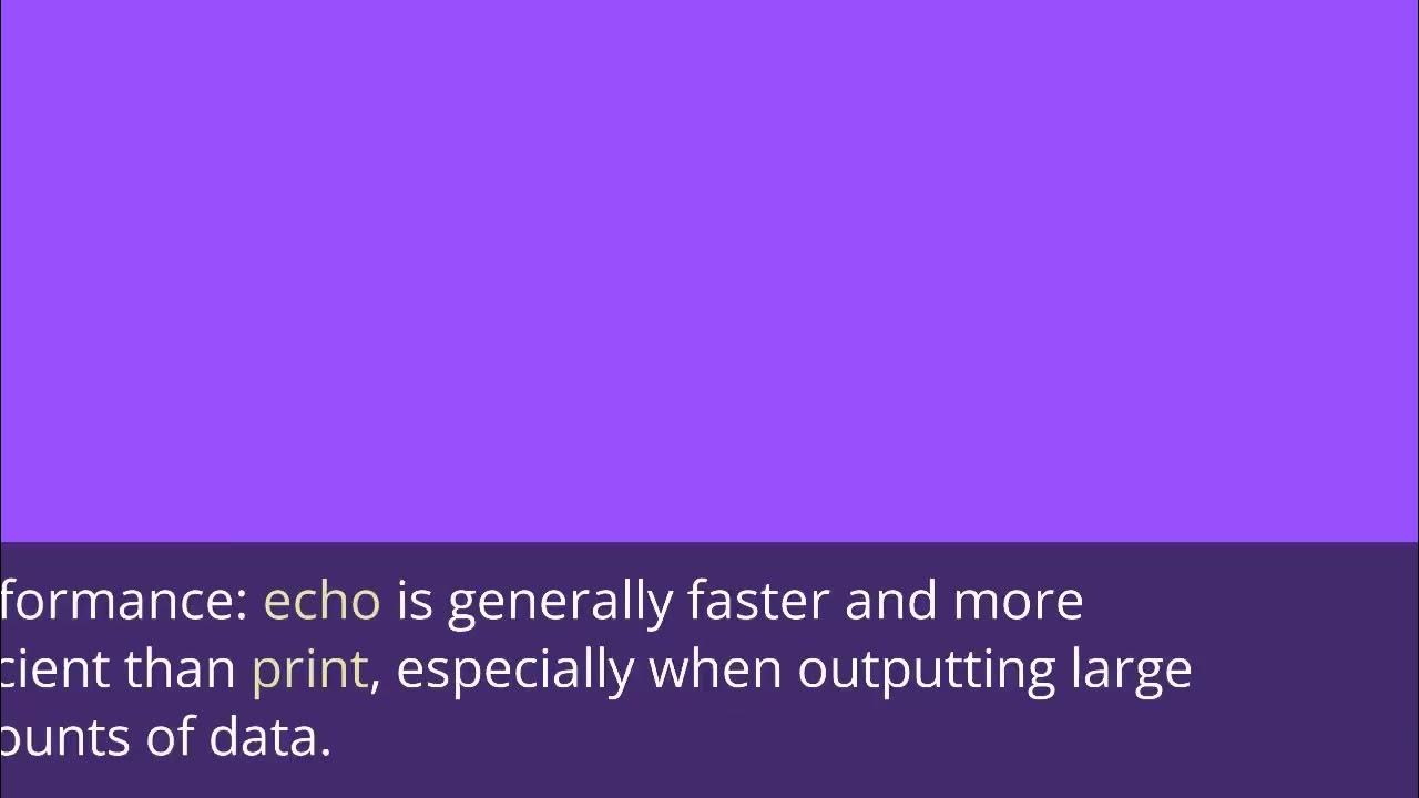 Different Between Echo And Print|| Echo vs Print In PHP 2023|| For ...