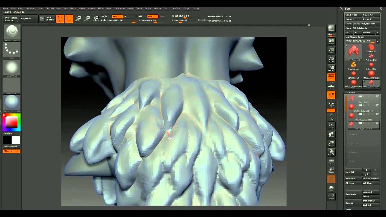 Zbrush Sculptin - Fox Head Bust - YouTube