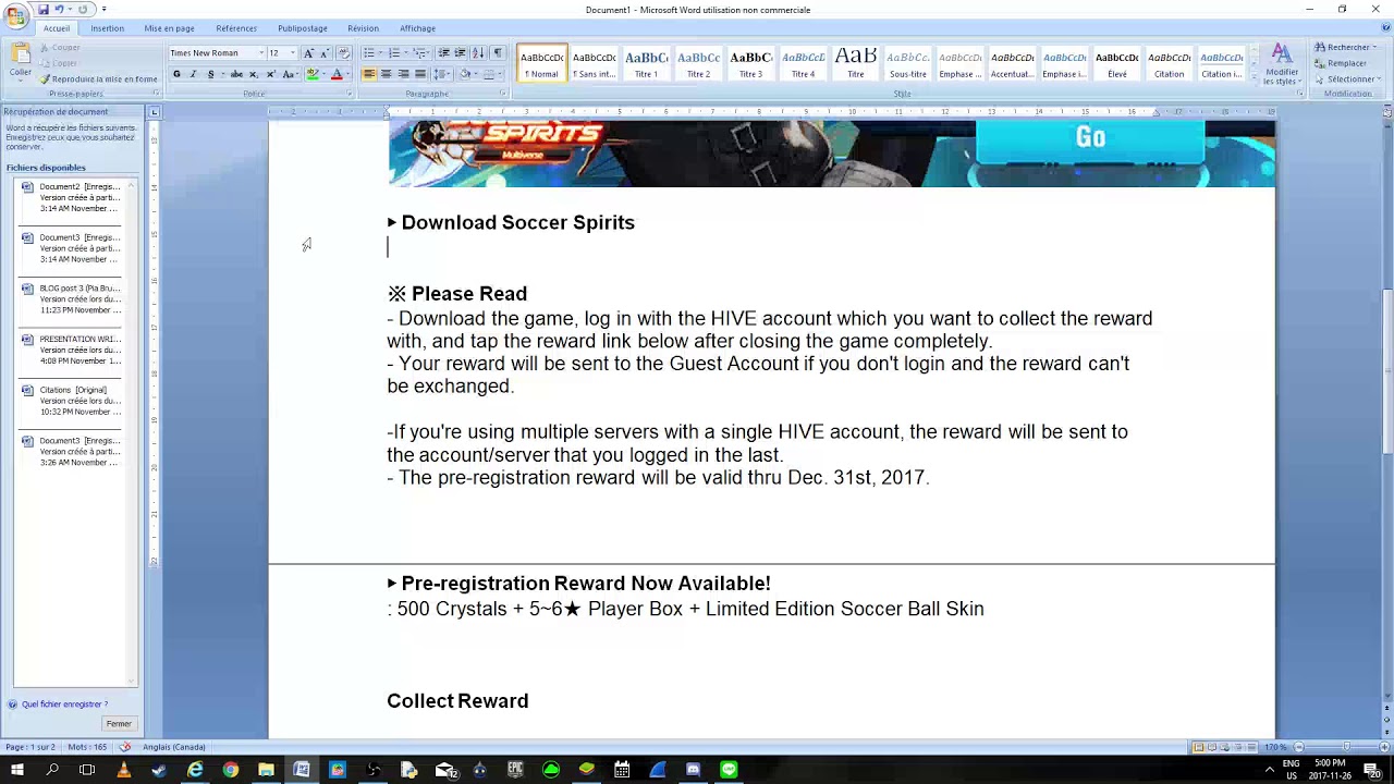 For those who are having probs collecting the preregistration event ...