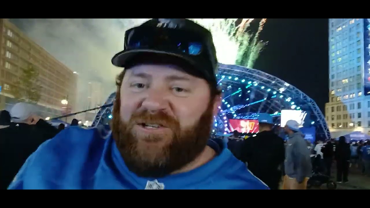 NFL DRAFT Firework show featuring Lions Fan - YouTube