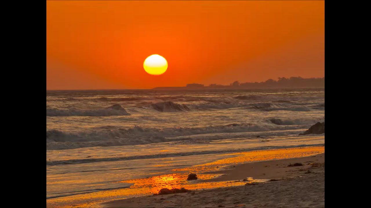 Easy Stress Relief - Imagine Walking on a Beach at Sunset - YouTube