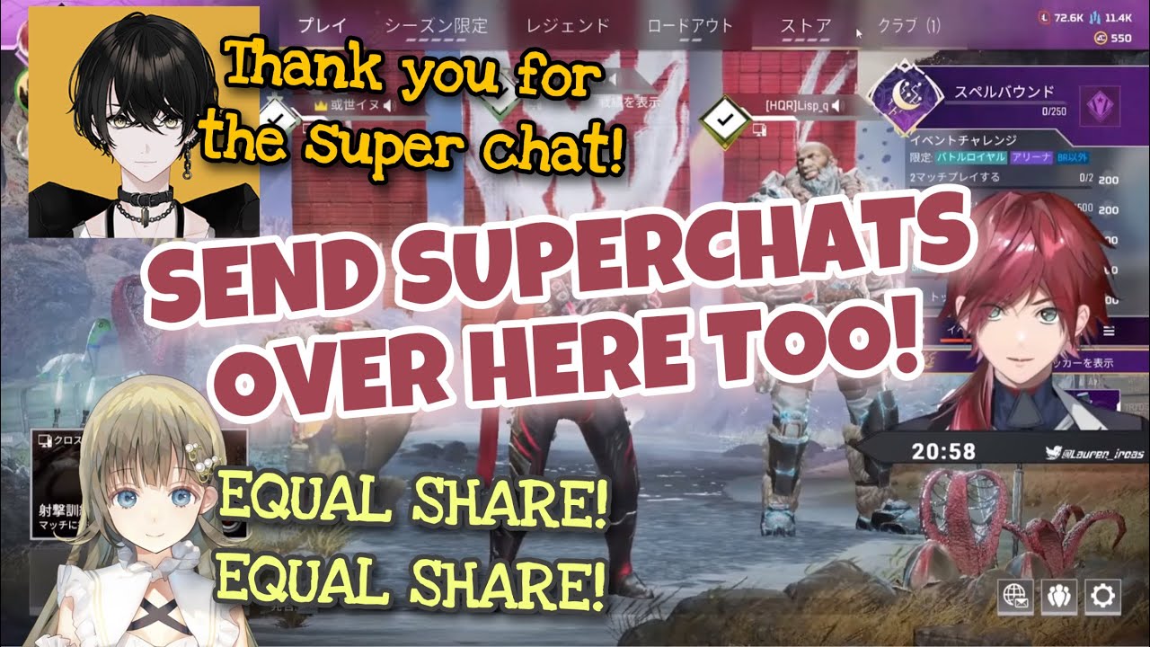 Lauren and Bussa asking for their superchat share (Lauren Iroas/Aruse ...