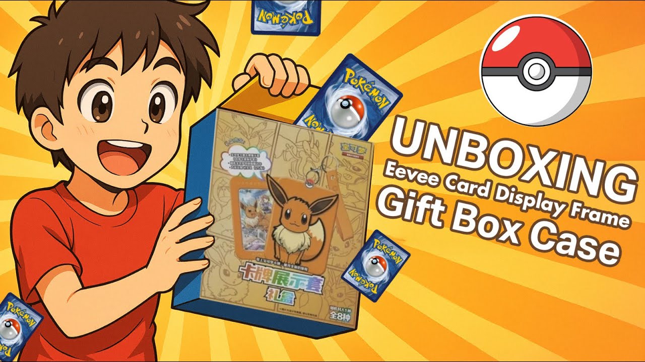Unbox Pokemon Eevee Card Display Frame Box - YouTube