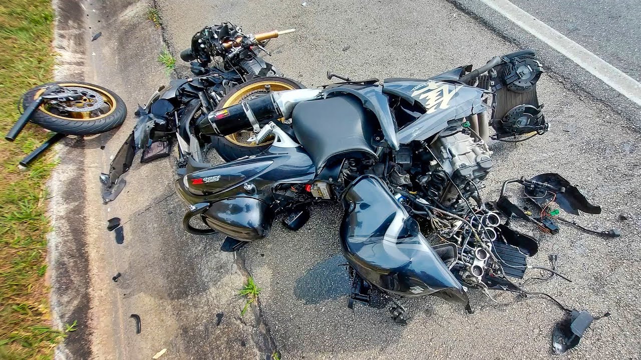 MOTORCYCLE SMASHED INTO PIECES | IF YOUR LIFE IS BORING GET A ...