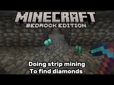 Strip mining to find diamonds in Minecraft - YouTube