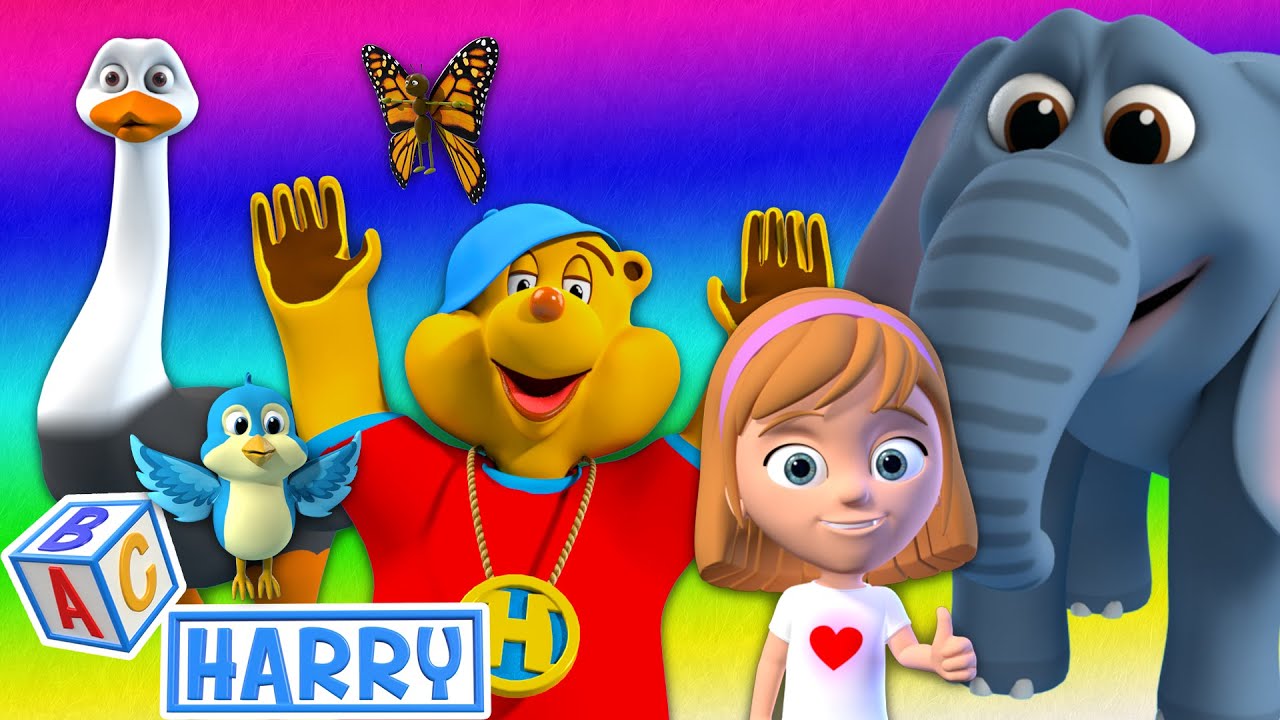 Animals & Colors For Kids | ABC Harry Nursery Rhymes & Kids Songs - YouTube