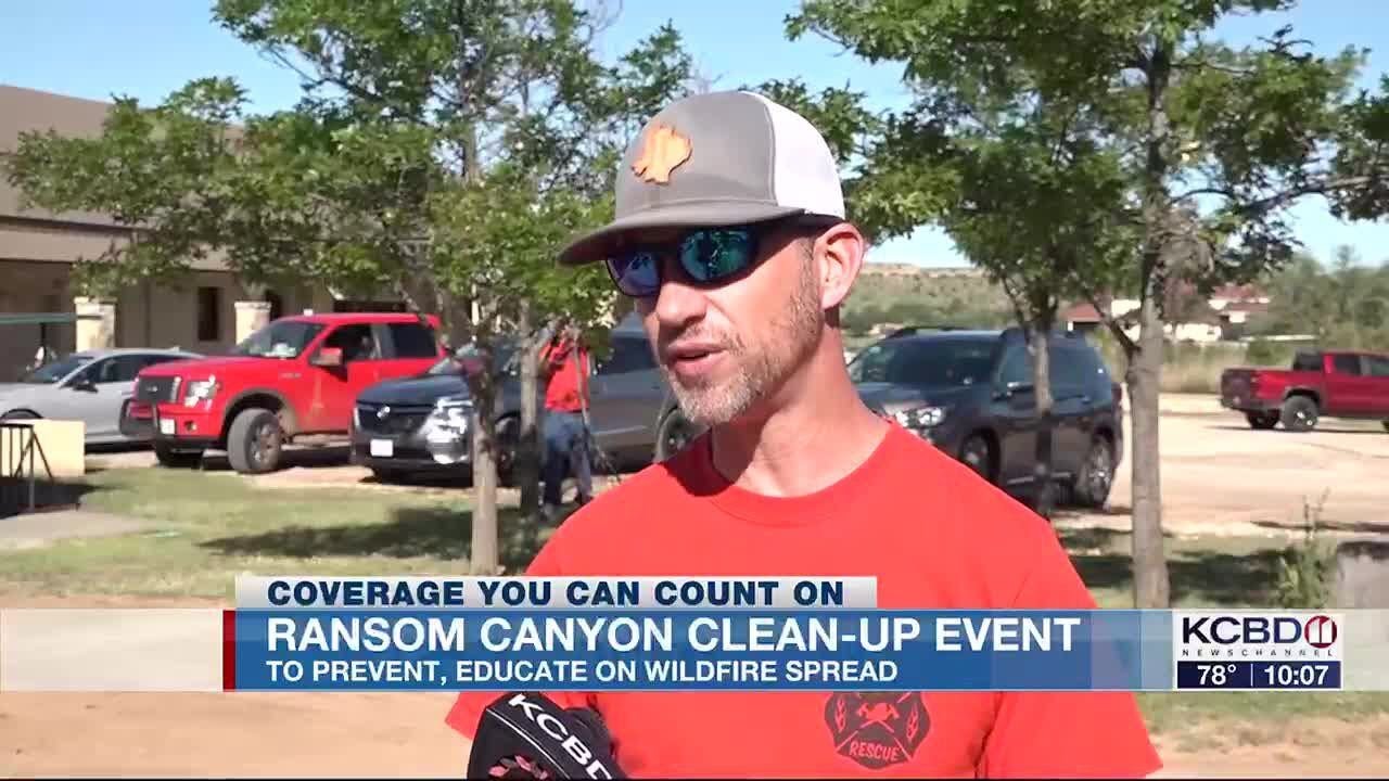 Preventing wildfires at Ransom Canyon clean-up event - YouTube
