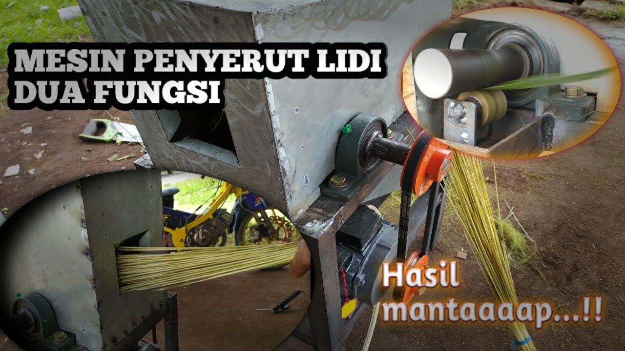 🔴MEMBUAT MESIN SERUT LIDI DUA FUNGSI SEKALIGUS‼️#mesin serut lidi dua ...