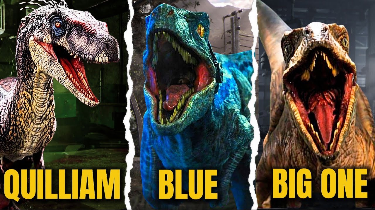 All 6 Velociraptor Variants In Jurasssic Park - YouTube