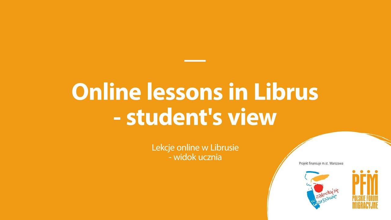 Online lessons in Librus - student's view / Lekcje online w Librusie ...