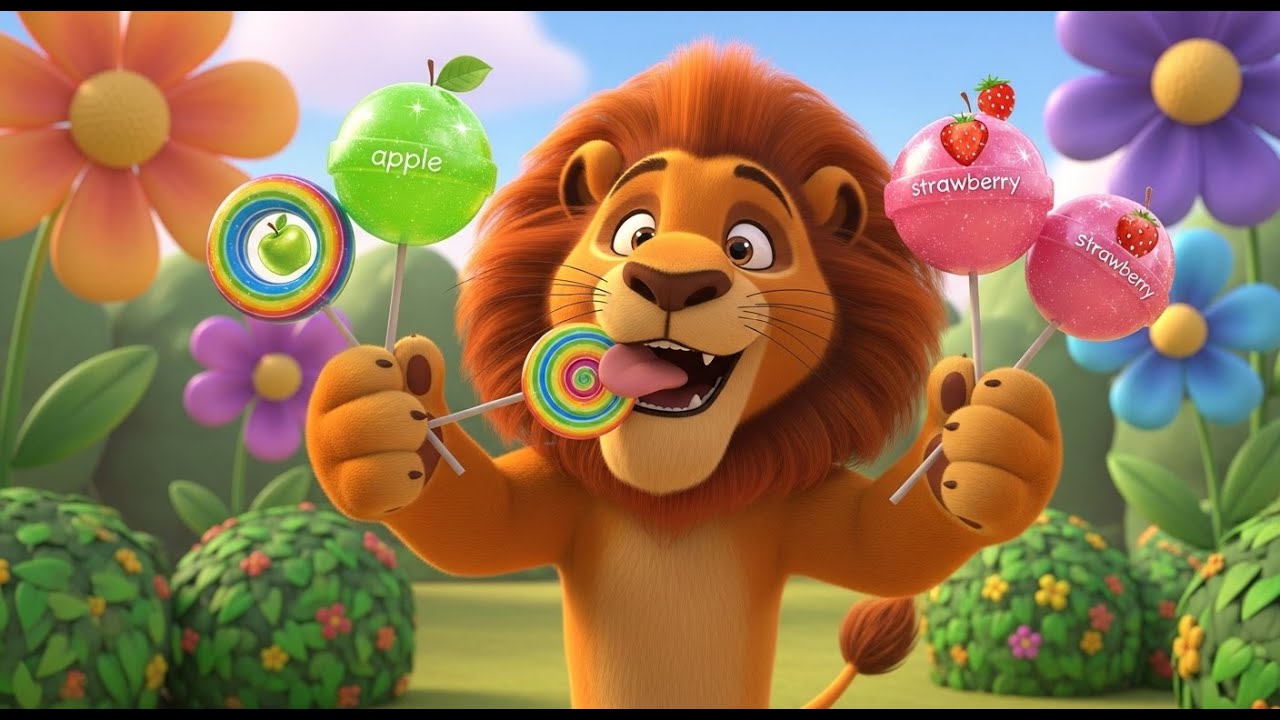 The Lion Who Loved Lollipops | Nursery Rhyme Song for Kids - YouTube