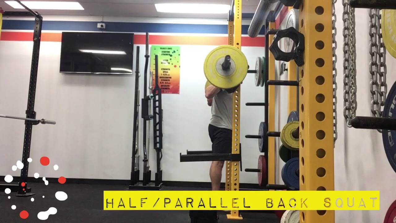 Half/Parallel Back Squat - YouTube