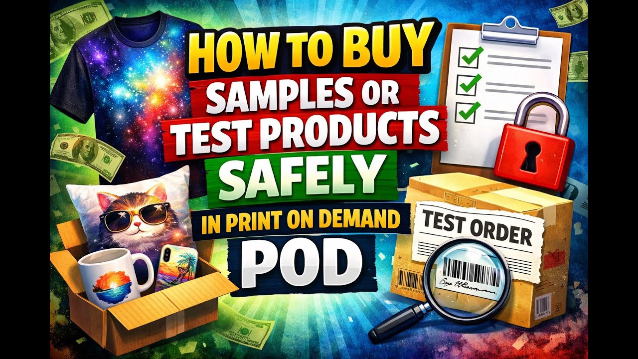 How to Buy Samples or Test Products Safely in Print On Demand POD - YouTube