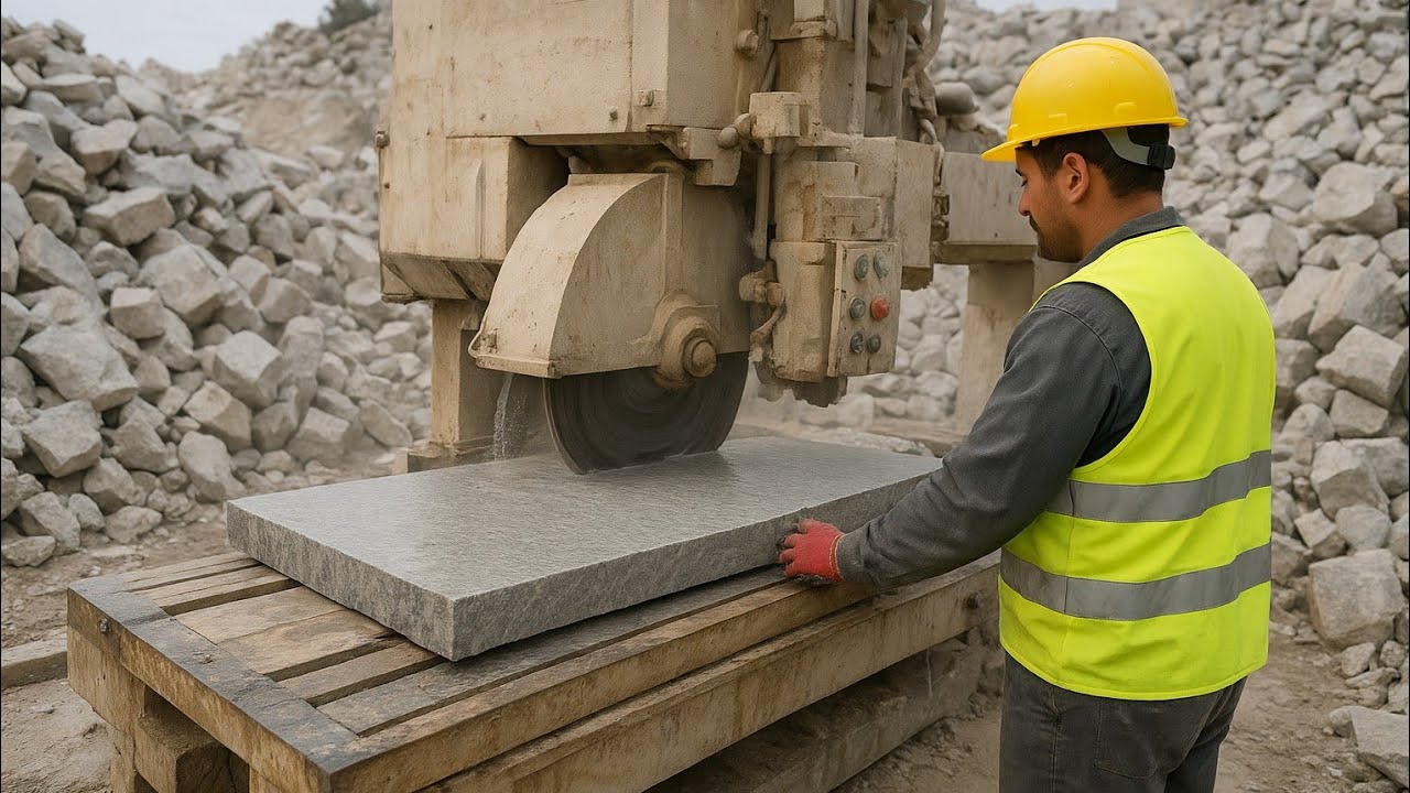How Marble is Made in Pakistan |Incredible Giant Stone Cutting ...